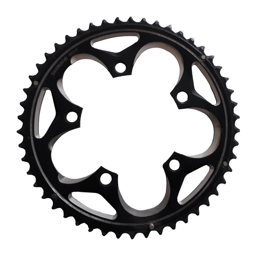 Shimano chainring 50 teeth type F 9 speed 110 mm black, used